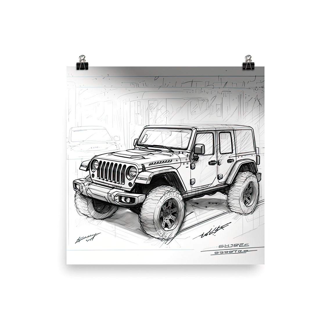 2020 Jeep Wrangler JL Print: High-quality Artwork for Classic Car ...