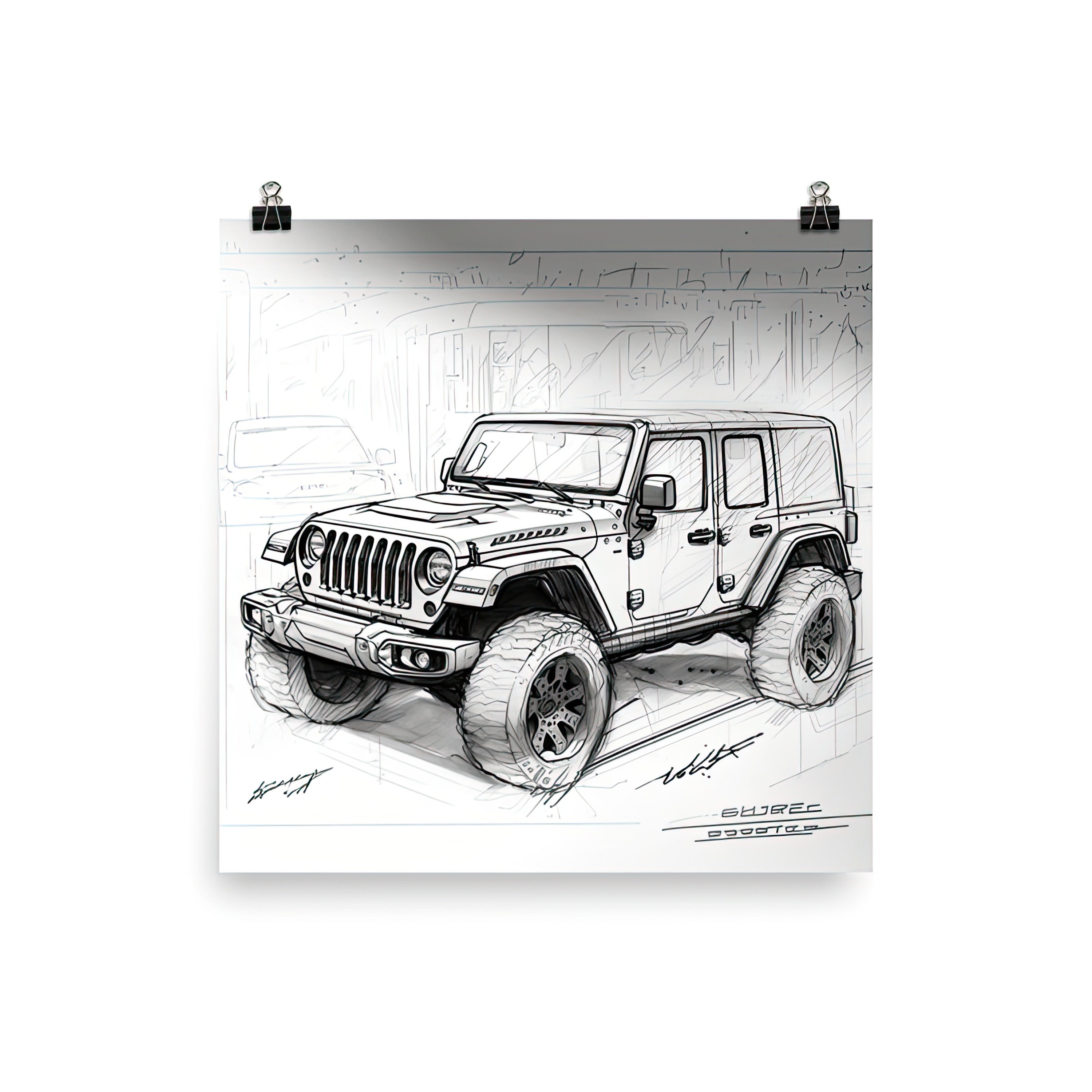 2020 Jeep Wrangler JL Print: High-quality Artwork for Classic Car ...