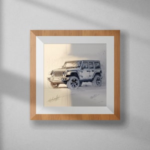 2020 Jeep Wrangler JL Print: High-quality Artwork for Classic Car ...
