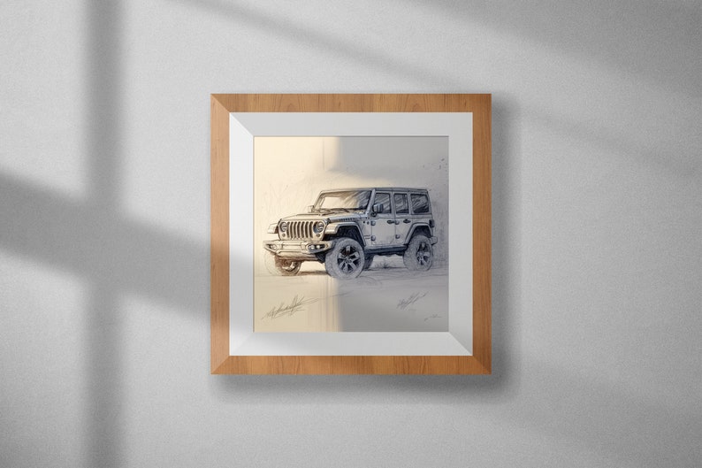 2020 Jeep Wrangler JL Print: High-quality Artwork for Classic Car ...