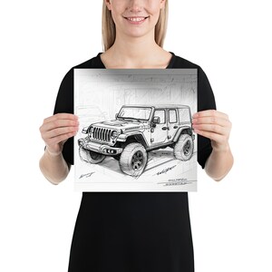 2020 Jeep Wrangler JL Print: High-quality Artwork for Classic Car ...