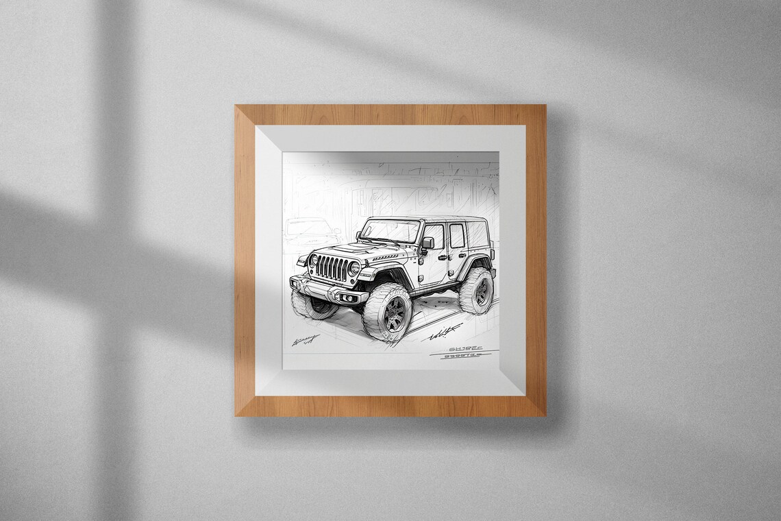 2020 Jeep Wrangler JL Print: High-quality Artwork for Classic Car ...