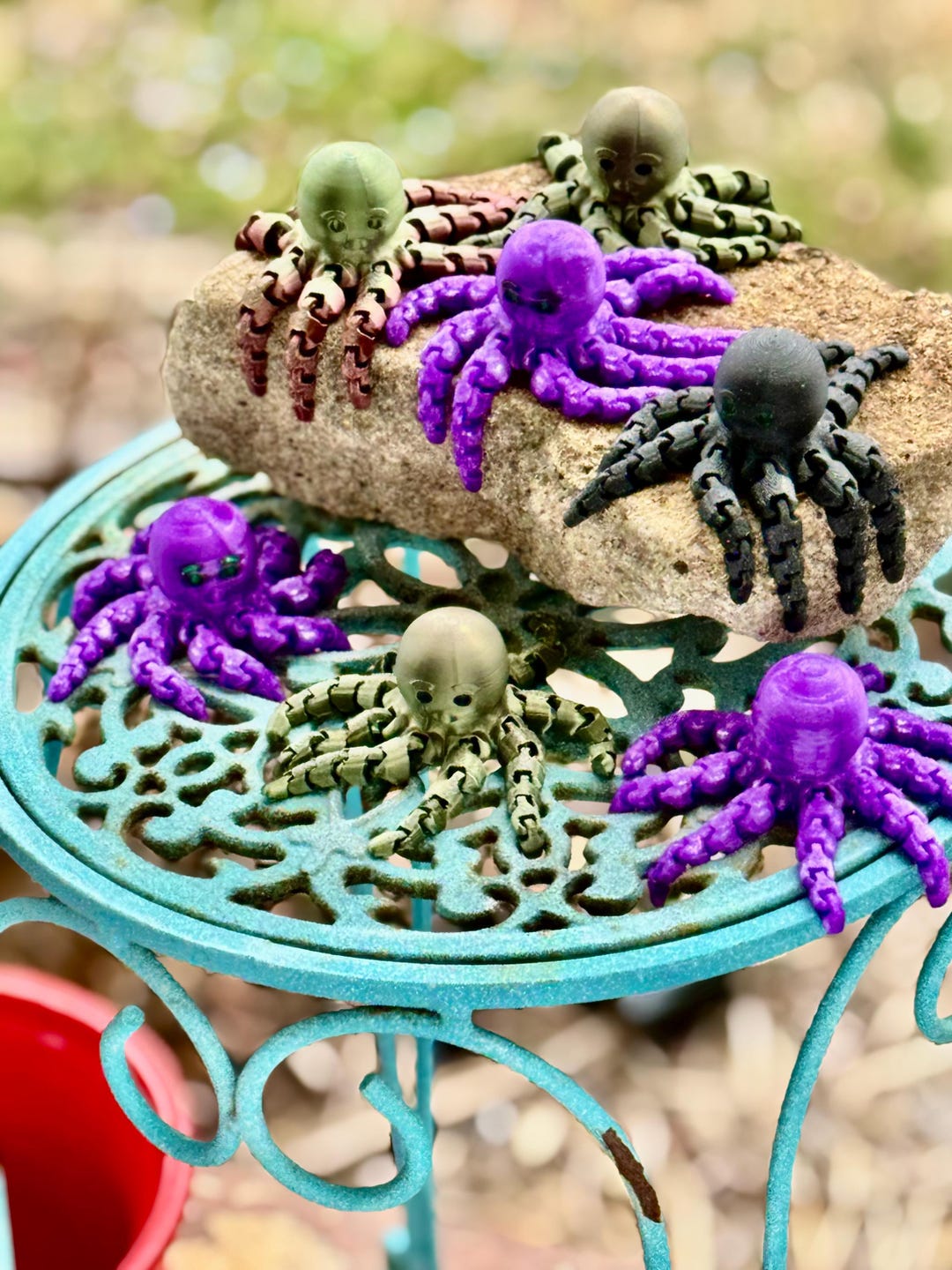 Bronze Silk and Other Color Octopus Finger Fidget Toys - Etsy