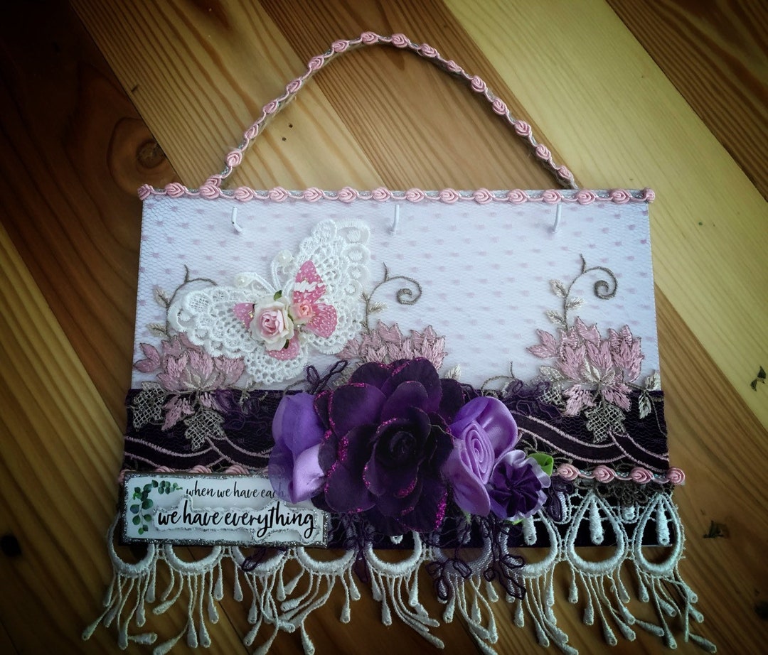 Purple Key Holder With Hooks - Etsy