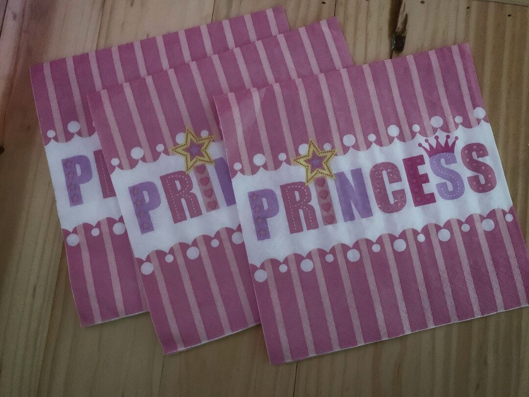 Pink Princess Paper Napkins for Decoupage. 3 Large Napkins - Etsy