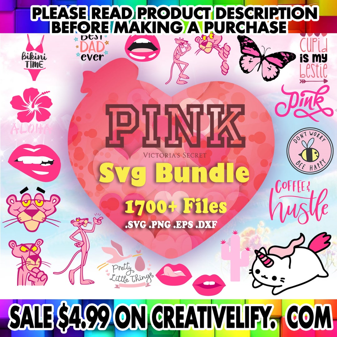 Love of Pink SVG Bundle, Pink Nation Svg, A Pink Dog Svg, Pink Svg ...