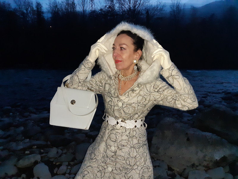 Boiled Wool Coat and Faux Fur Designer Coat, Sale of Prototype, Unique ...