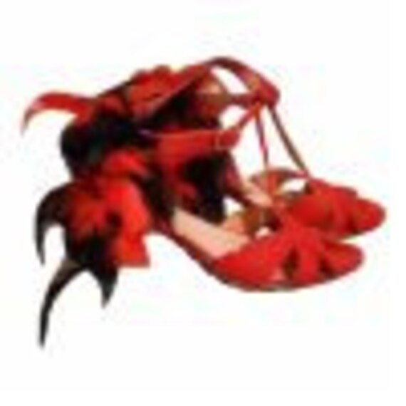 Sandales de type Salomé made in Italy en daim avec de… - Gem