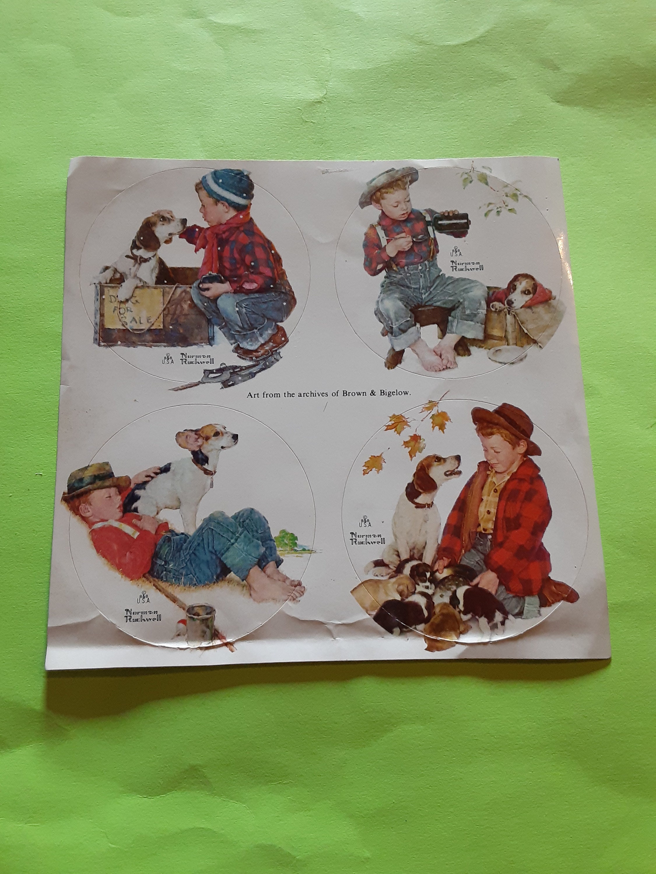 Rare Vintage 80's Brown & Bigelow Norman Rockwell Sticker - Etsy