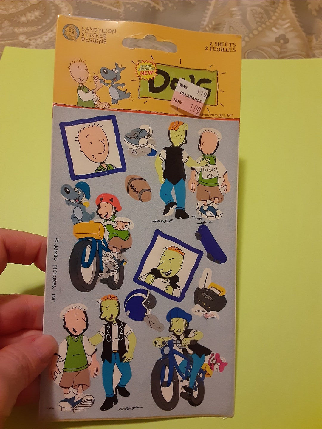 Vintage Sandylion Doug Cartoon Sticker Package (2 Sheets) - Etsy