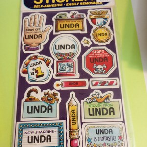 RARE! Vintage 80's Mark 1 Name Stickers Linda NIP Sticker Package - Etsy