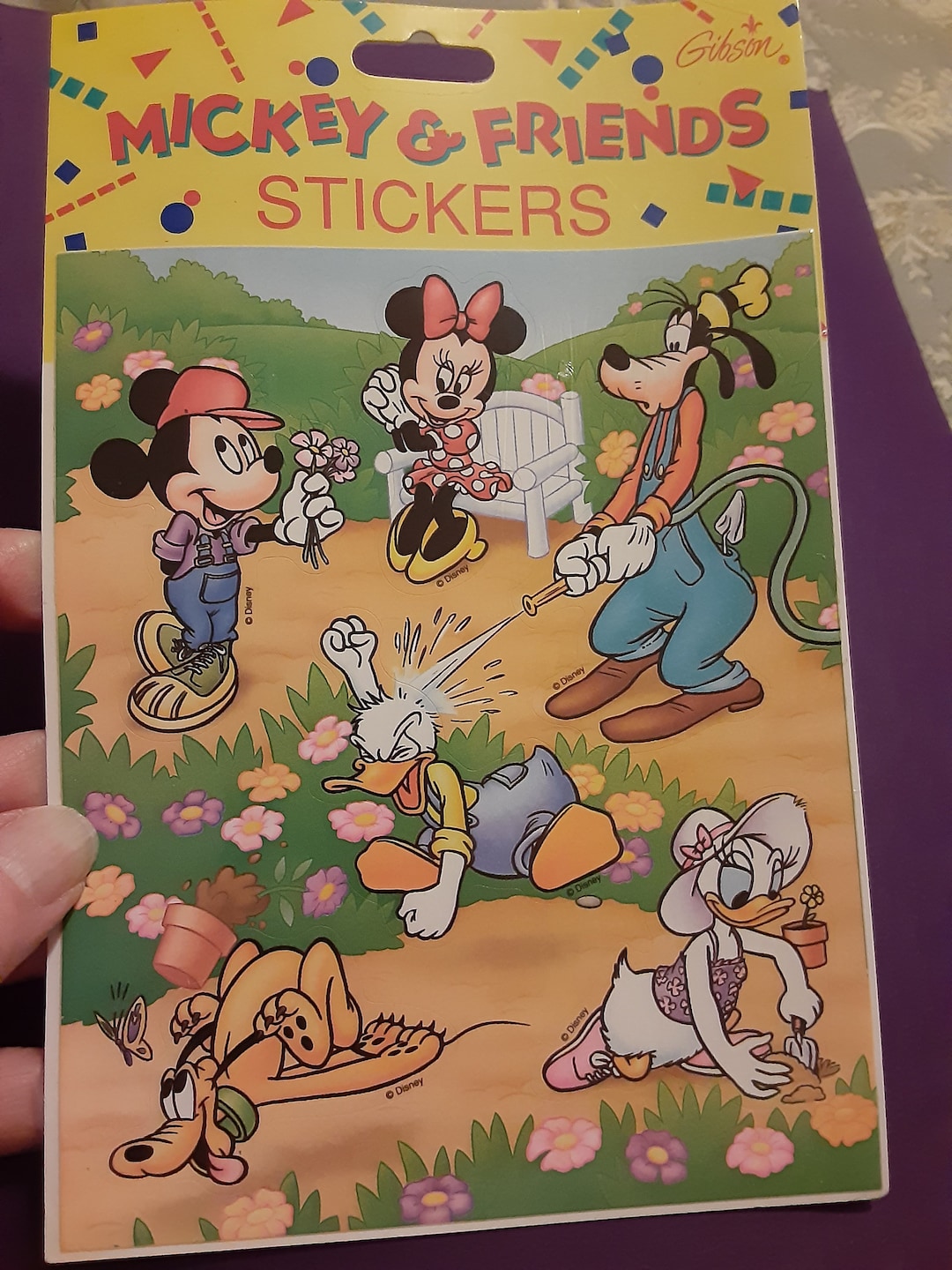 Vintage Gibson Disney Mickey & Friends Sticker Package 2 Sheets - Etsy