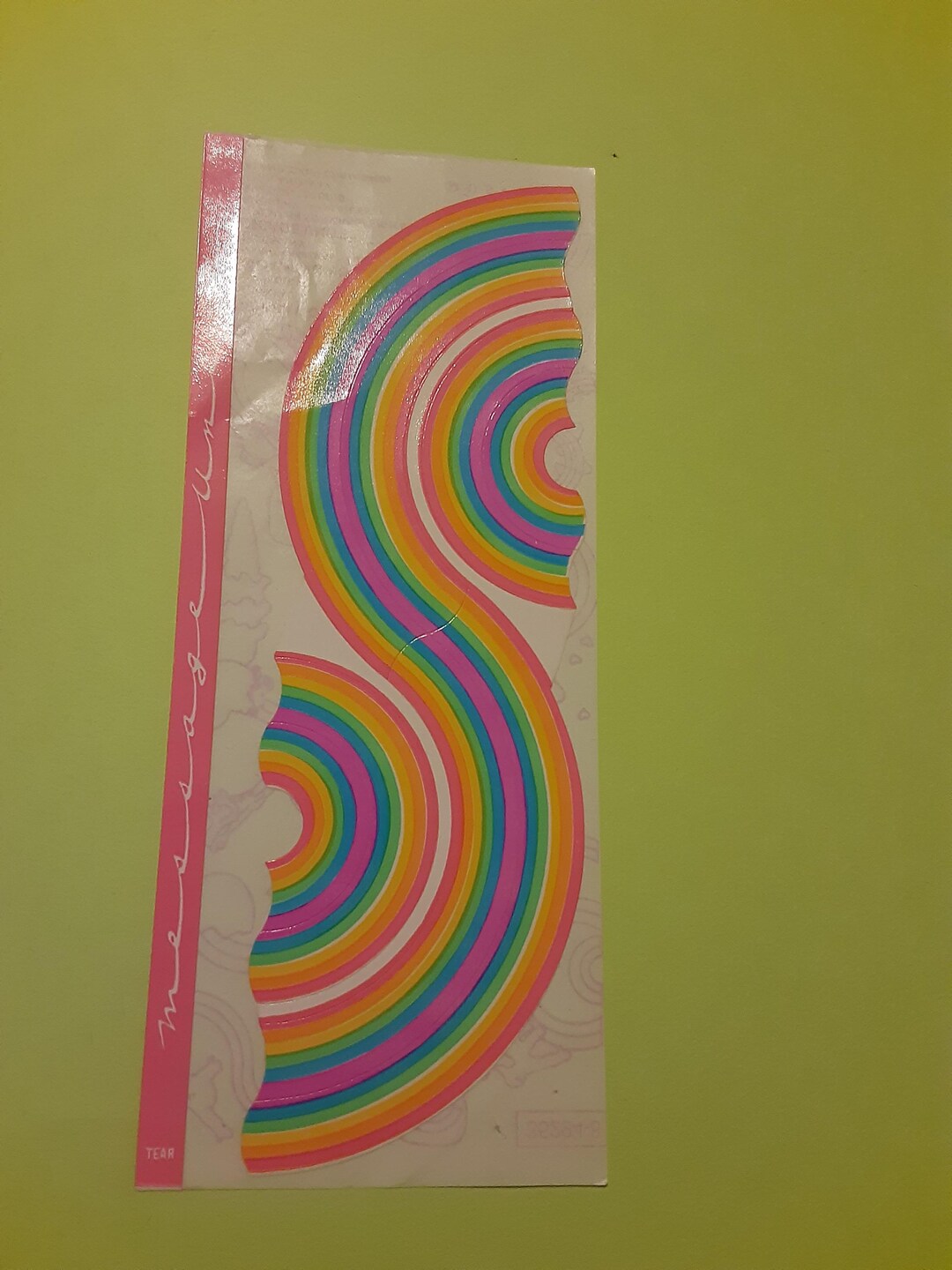 Vintage 80s Cardesign Message Units Rainbows Sticker Strip *damaged* - Etsy