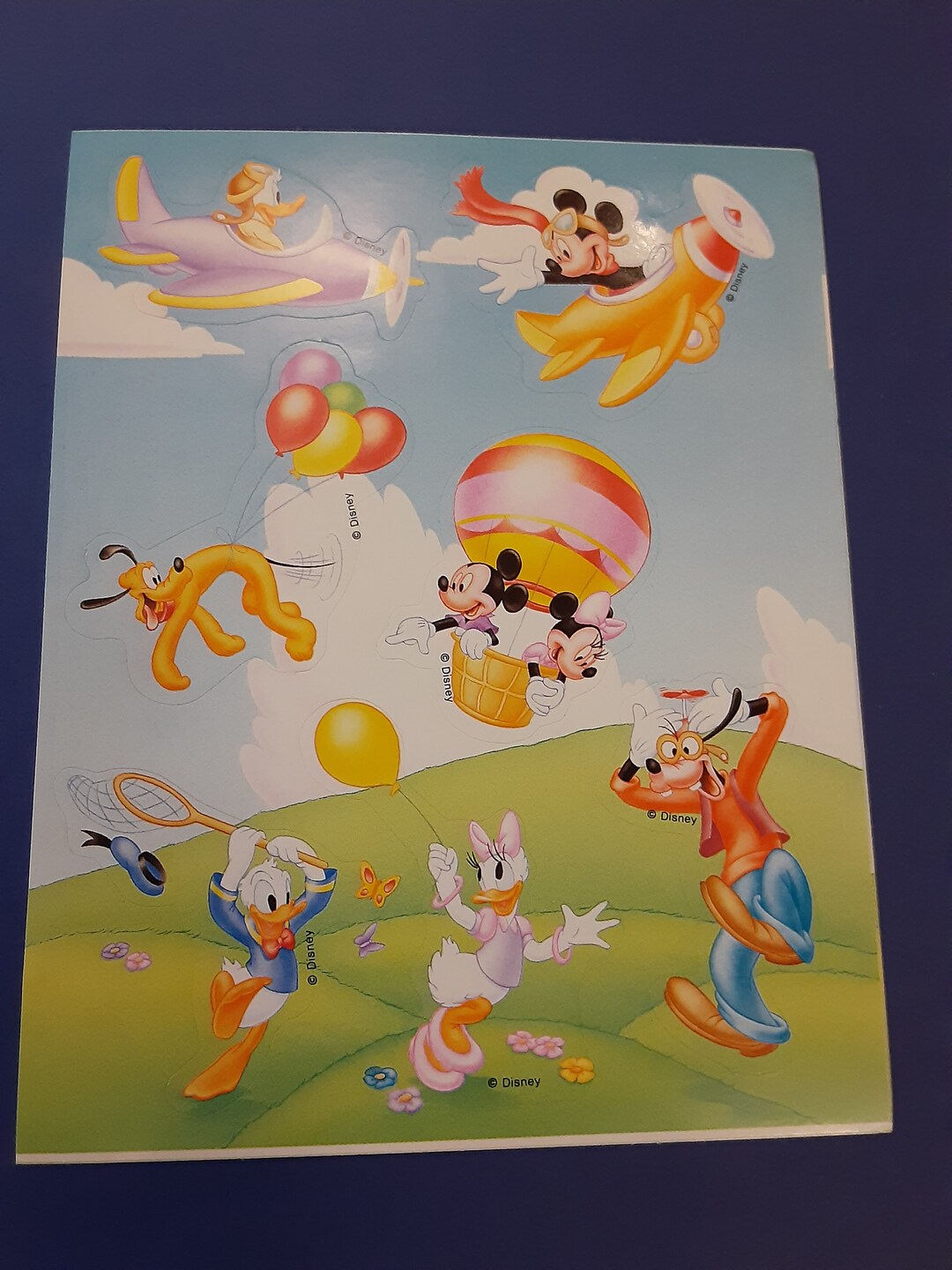 Vintage Gibson Disney Mickey and Friends Scene Sticker Sheet - Etsy