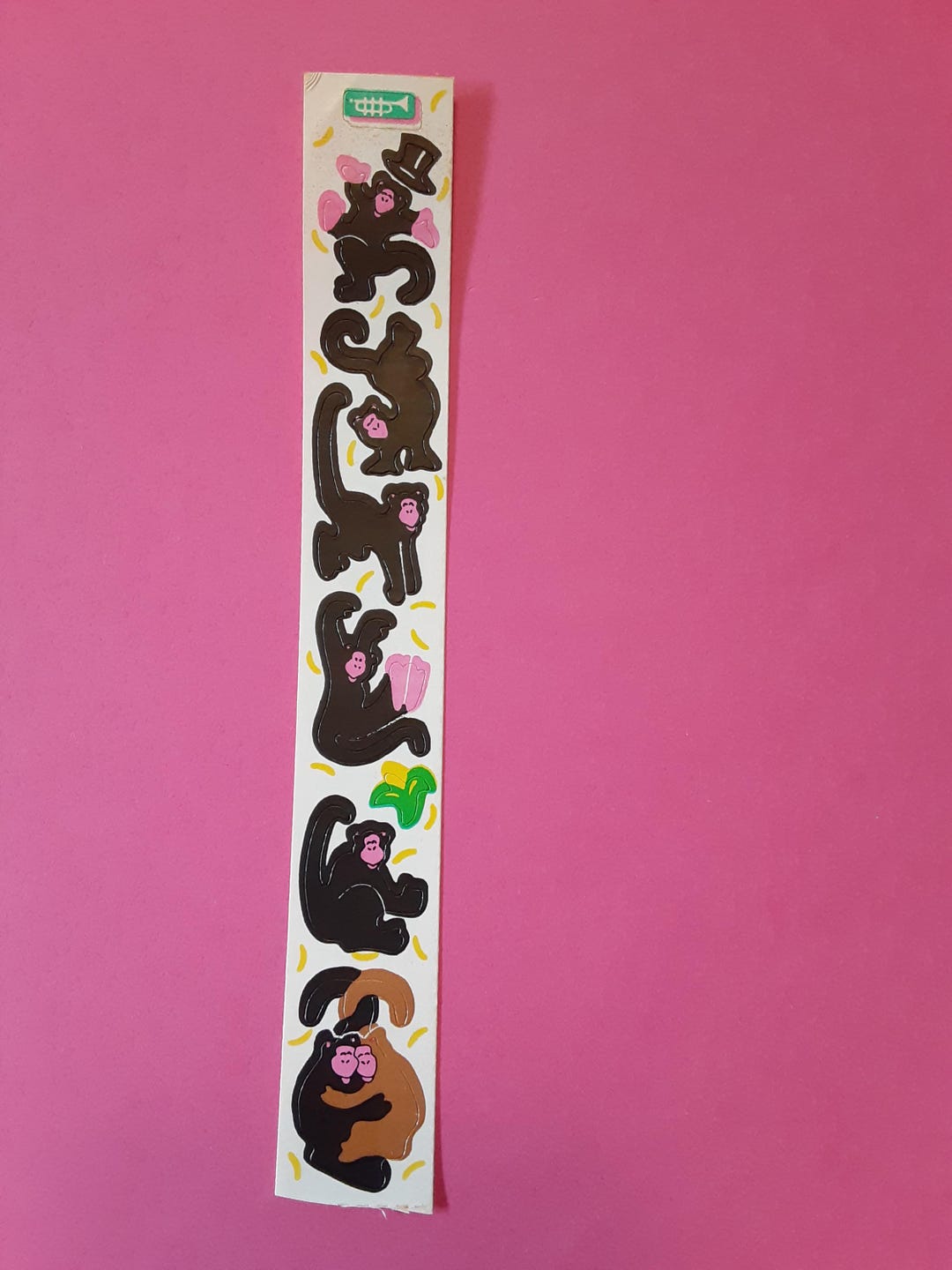 Vintage 80s Cardesign Toots Monkeys Sticker Strip *damaged* - Etsy