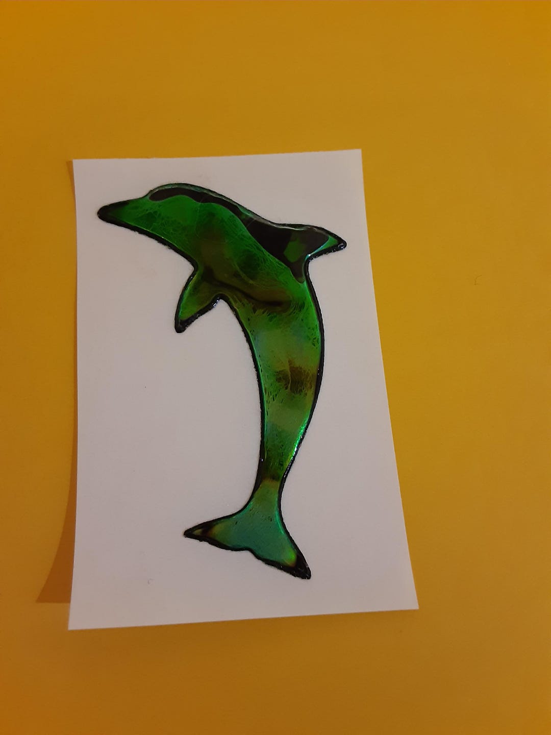 Vintage 80's Mystiks Oilies Liquid Crystal Dolphin Sticker *restored ...