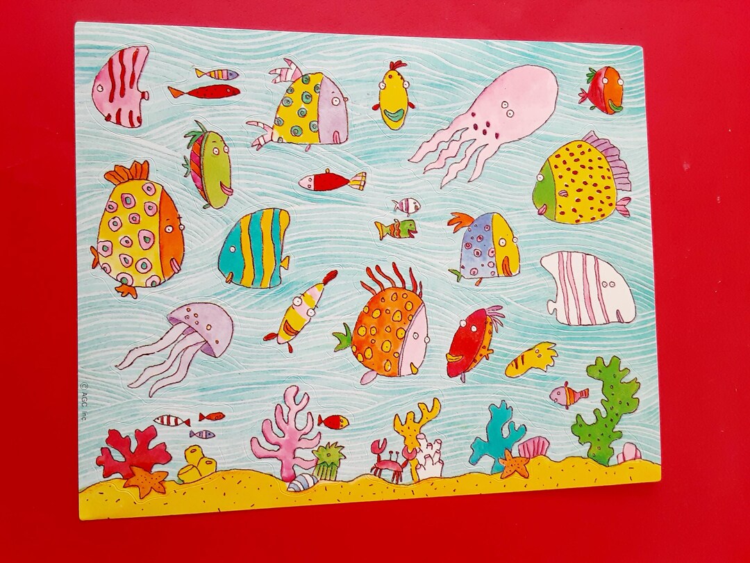 Vintage AGC Under the Sea Sticker Sheet - Etsy