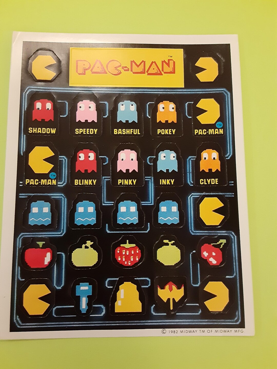 Vintage 80s Hallmark Pac-man Sticker Sheet - Etsy
