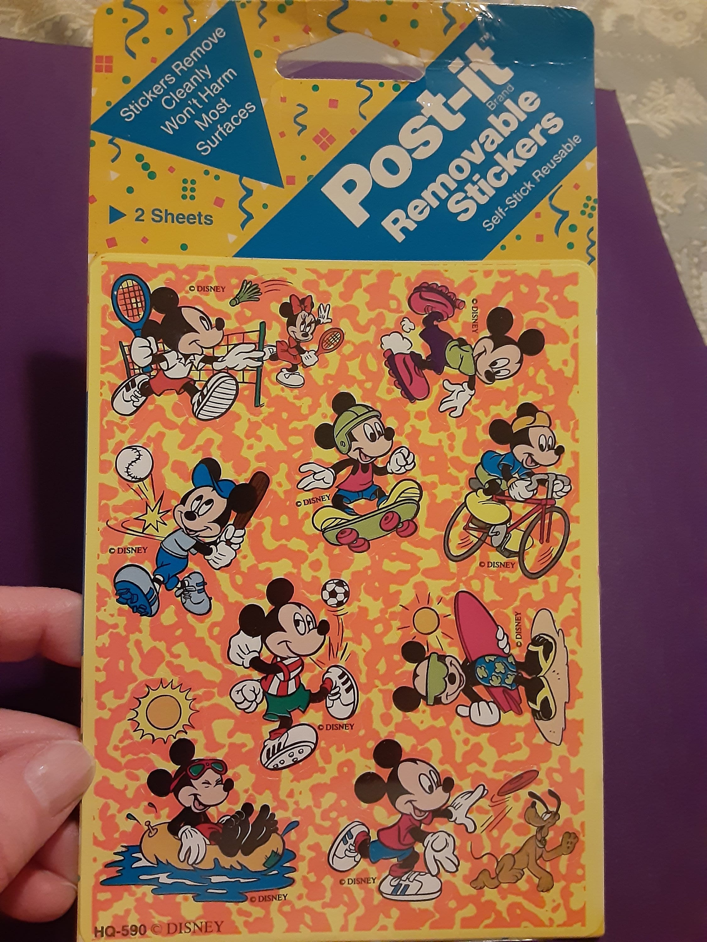 Vintage 3M Disney Mickey Mouse Sticker Package 2 Sheets - Etsy