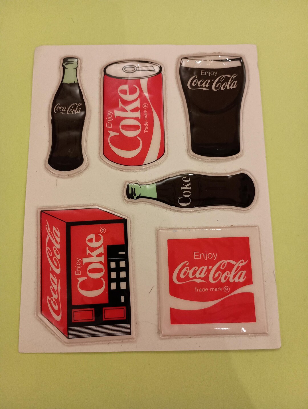 Vintage 80's Puffy Coca Cola Coke Sticker Sheet - Etsy