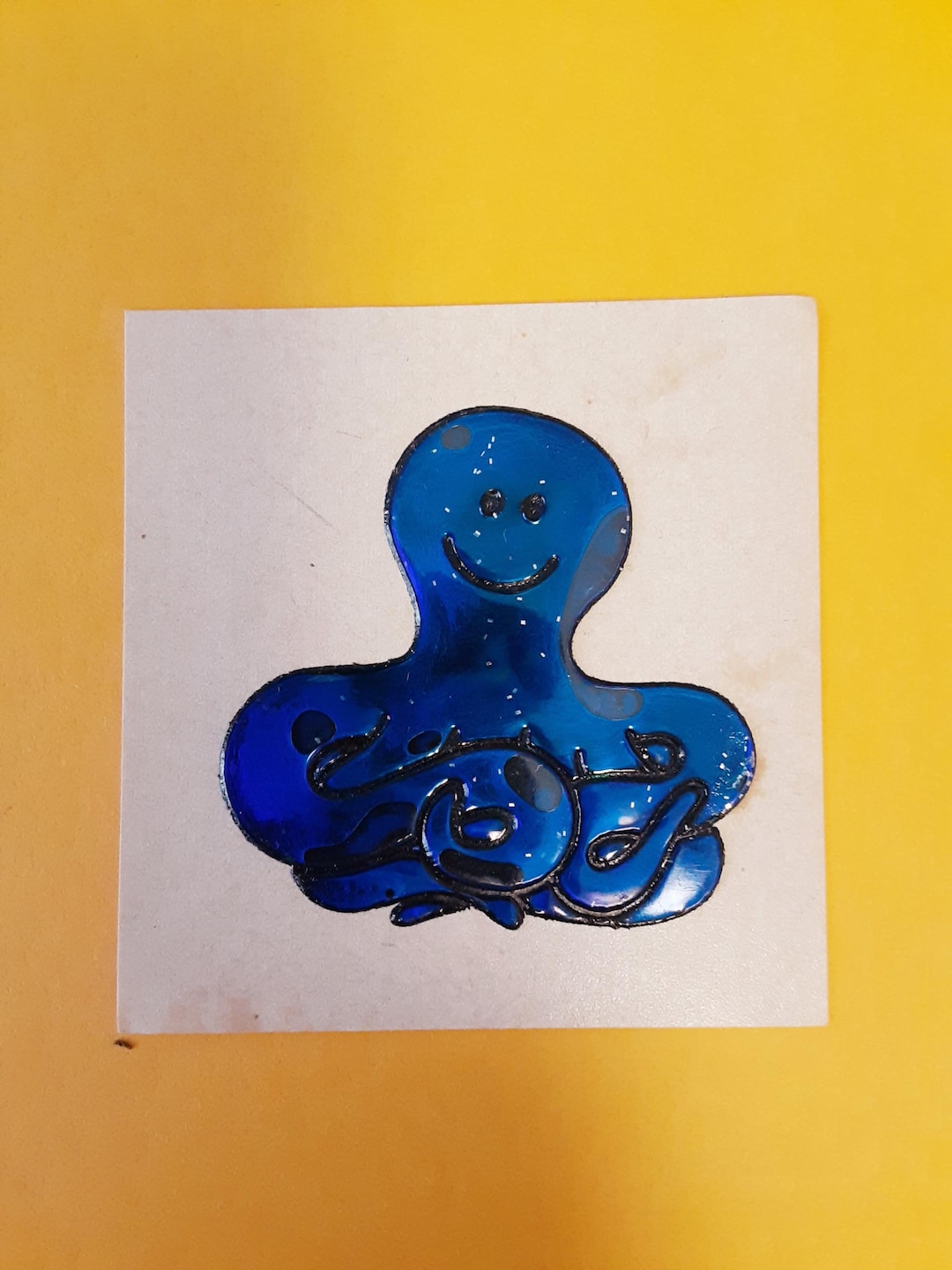 Vintage 80's Mystiks Oilies Liquid Crystal Octopus Sticker - Etsy