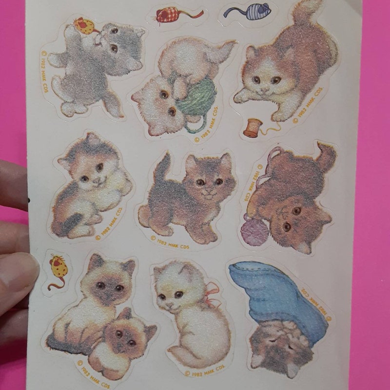 Flocked Stickers - Etsy