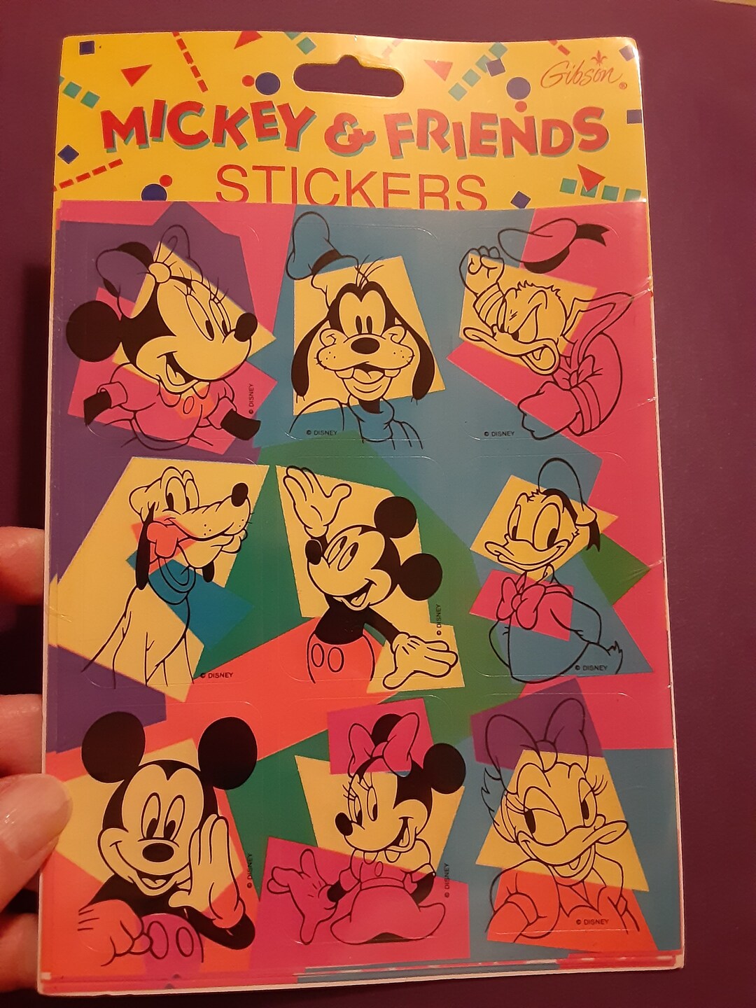 Vintage Gibson Disney Mickey & Friends Sticker Package 4 Sheets - Etsy