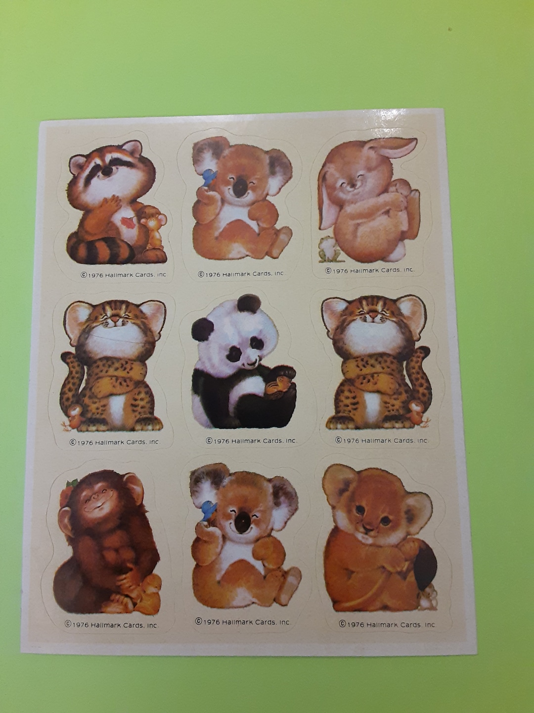 Vintage 70s Hallmark Baby Animals Morehead? Sticker Sheet *damaged* - Etsy