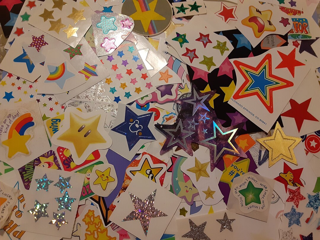 Huge Lot of Star Stickers!! 185 Pieces! - Etsy