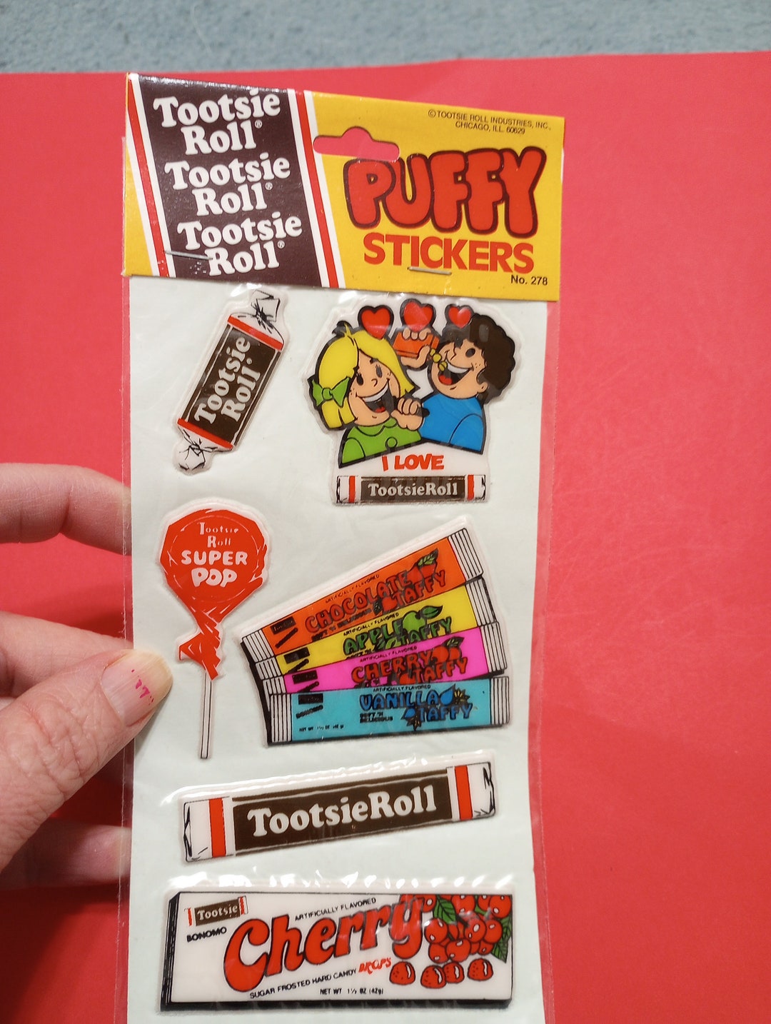 Vintage 80s Puffy Tootsie Roll Candy Sticker Package - Etsy
