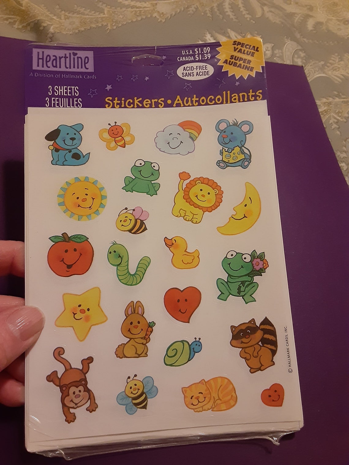 Vintage Hallmark Happy Things Sticker Package 3 Sheets - Etsy