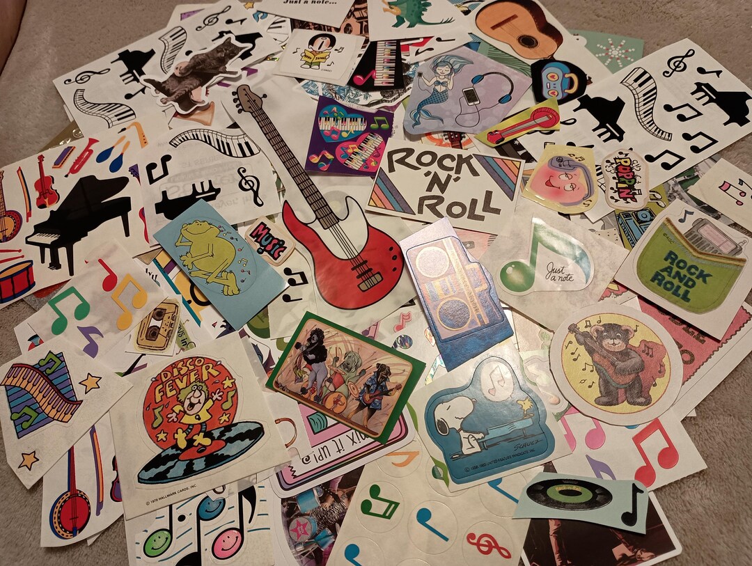 Lot of Music Themed Stickers 134 Pieces! - Etsy