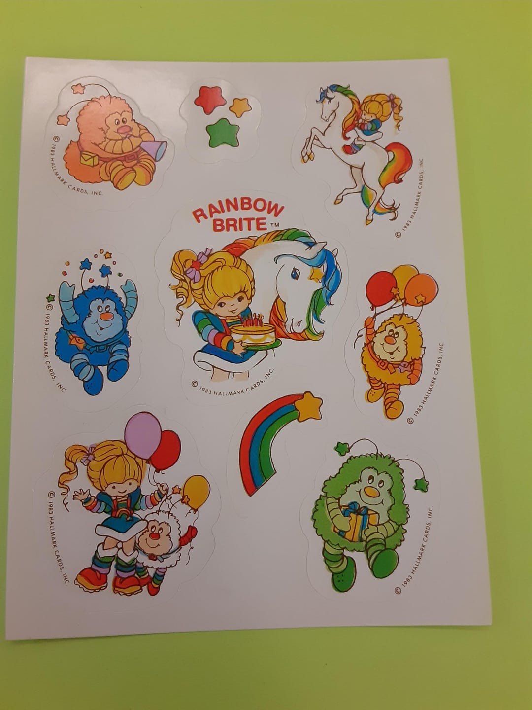 Vintage 80s Hallmark Rainbow Brite Sticker Sheet - Etsy