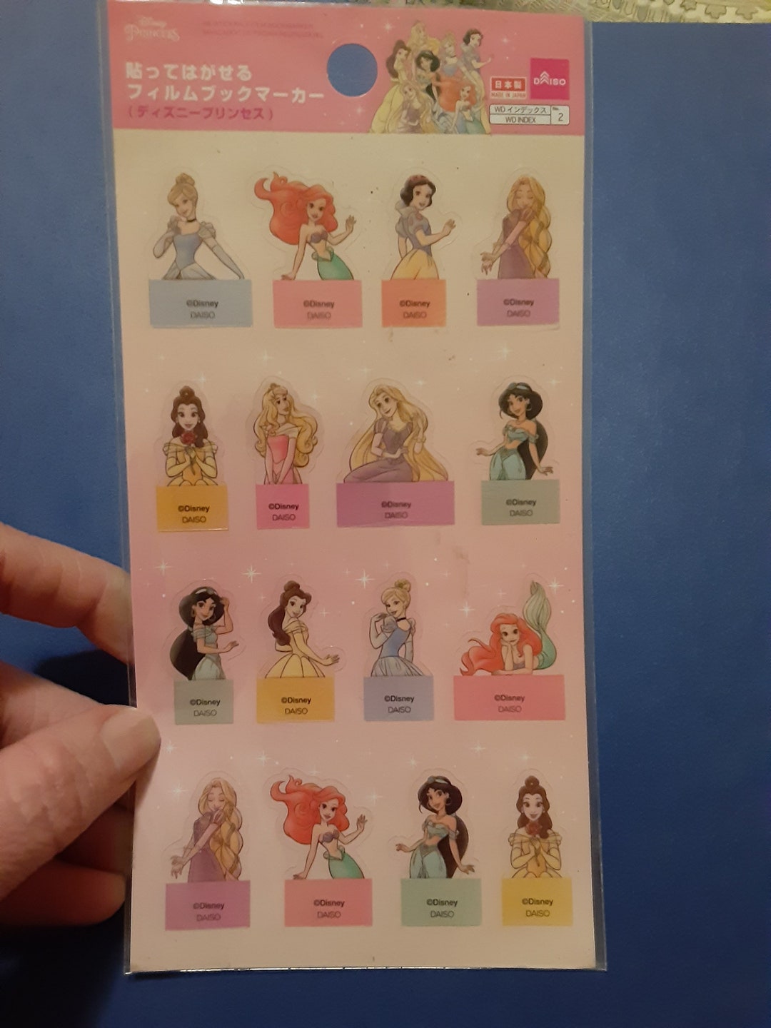 Japanese Daiso Disney Princesses Re-stickable Stickers Sticker - Etsy