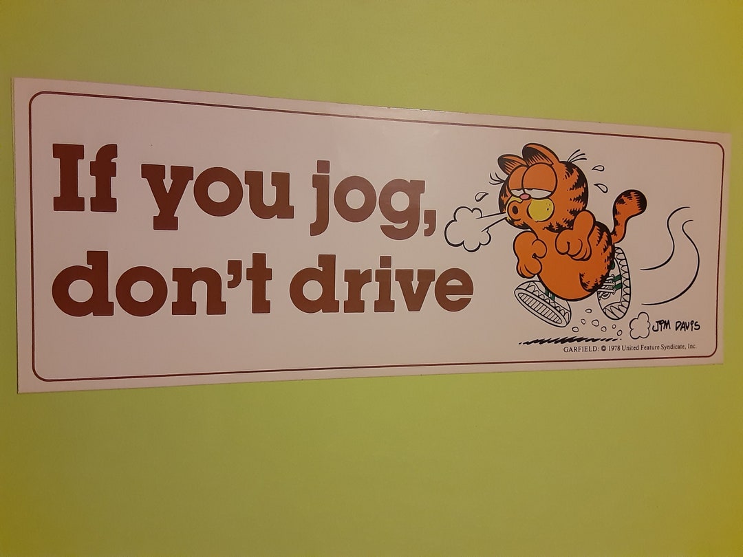 Rare! Vintage 80's Garfield Bumper Sticker *damaged* - Etsy