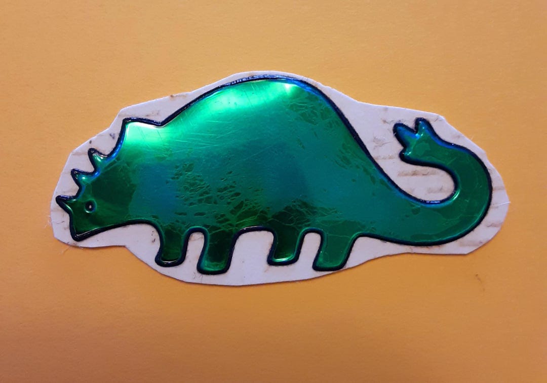 Vintage 80's Mystiks Oilies Liquid Dinosaur Sticker *used* - Etsy