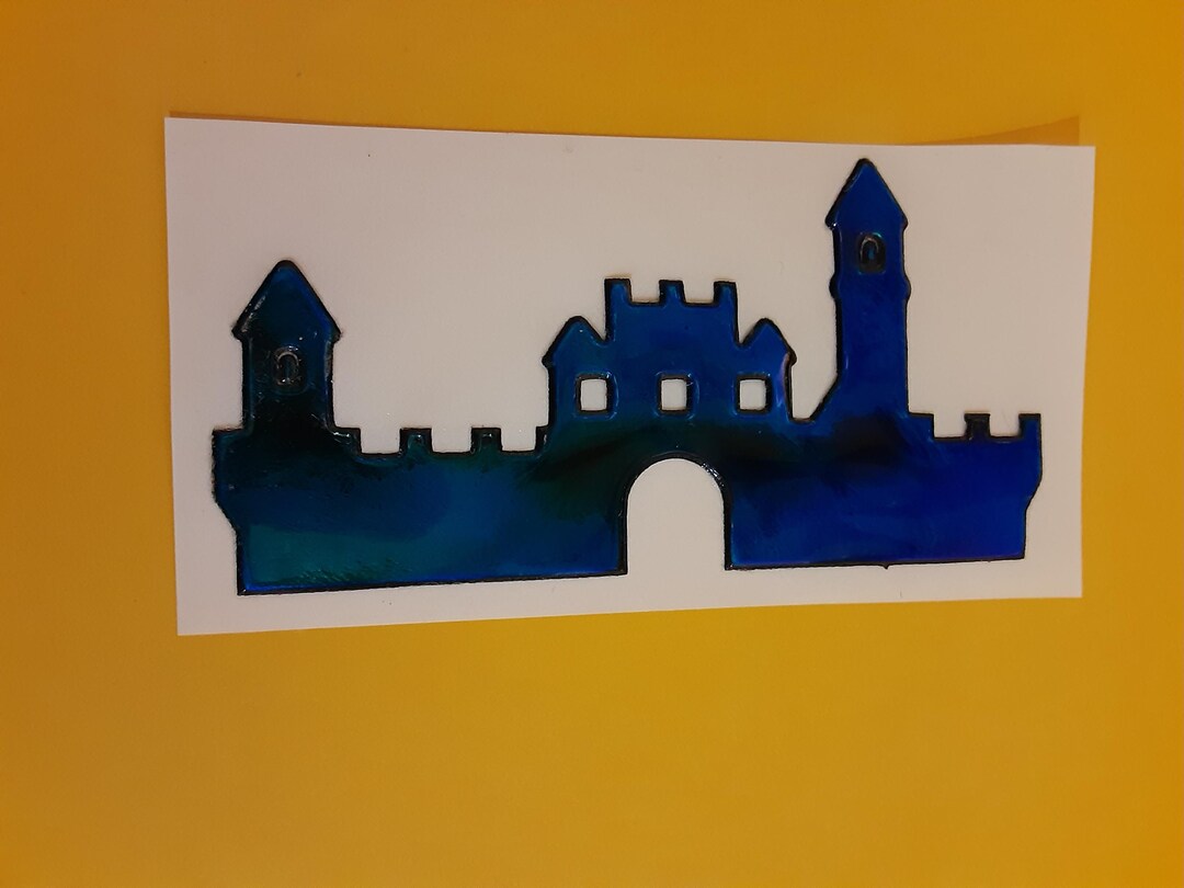 Vintage 80's Mystiks Oilies Liquid Crystal Castle Sticker *restored* - Etsy