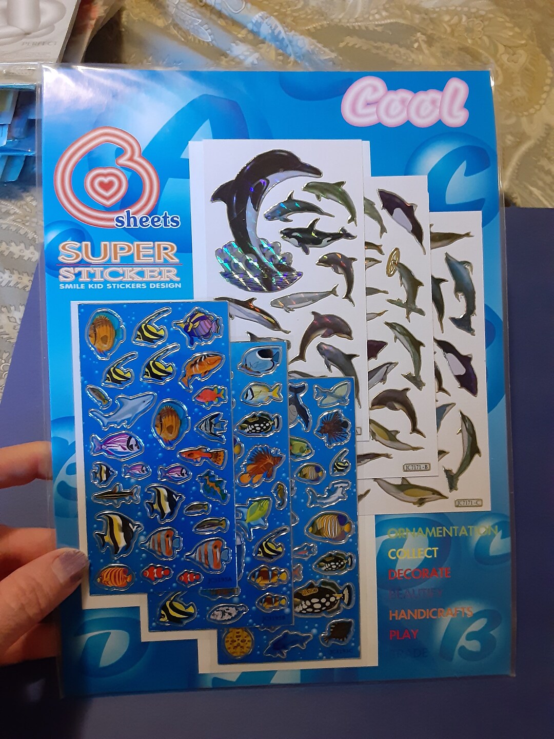 Super Sticker: Smile Kid Stickers Design, Six Sheets Ocean Life Theme ...