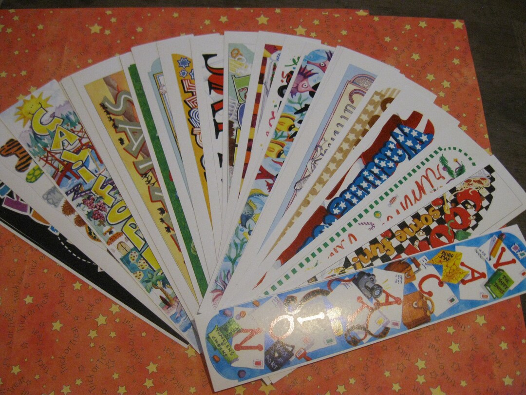 Large Lot 24 NRN Titles Long Sticker Strips Die-cut Re-positional - Etsy
