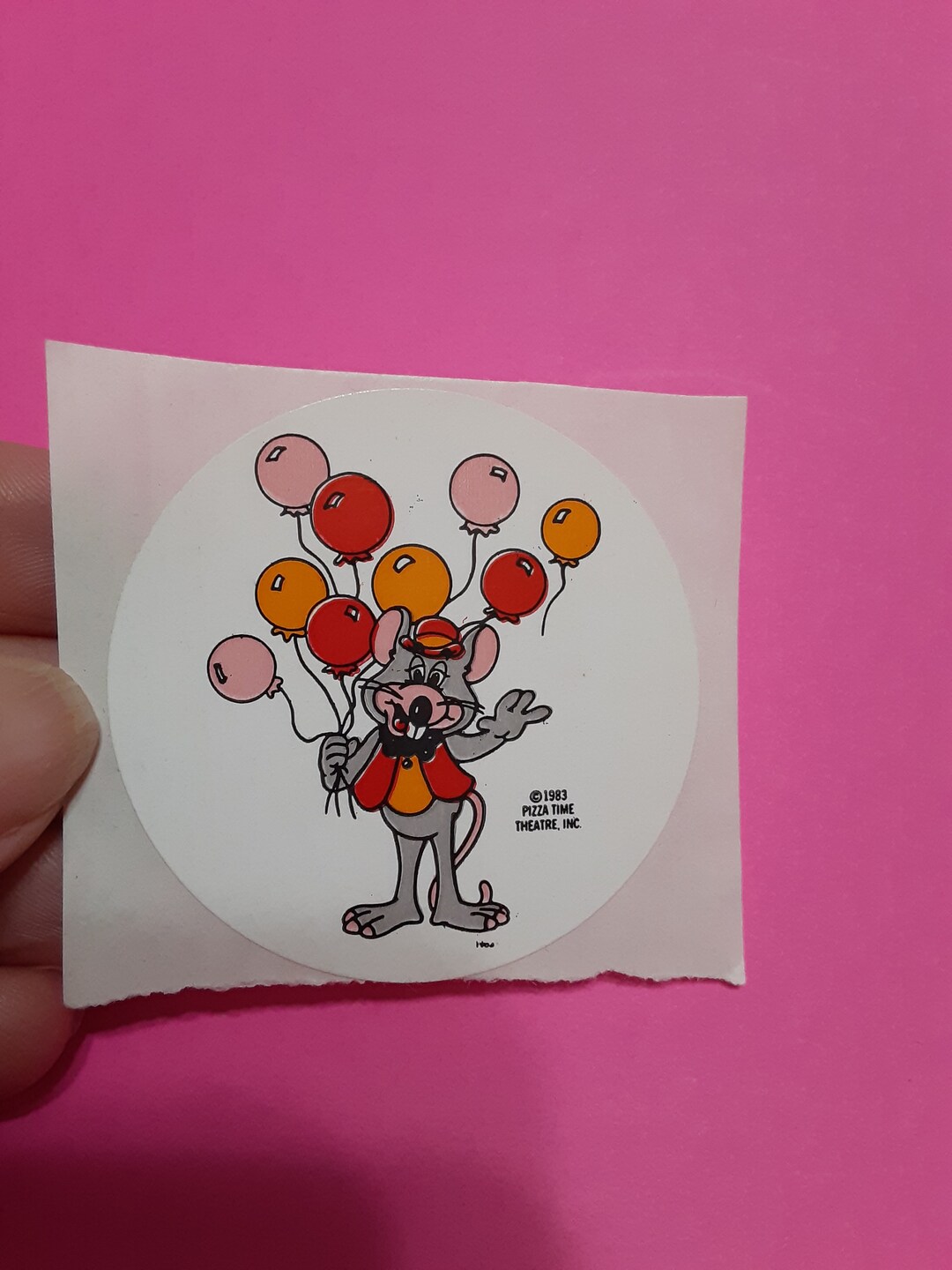 Vintage 80s Chuck E. Cheese Sticker Module - Etsy