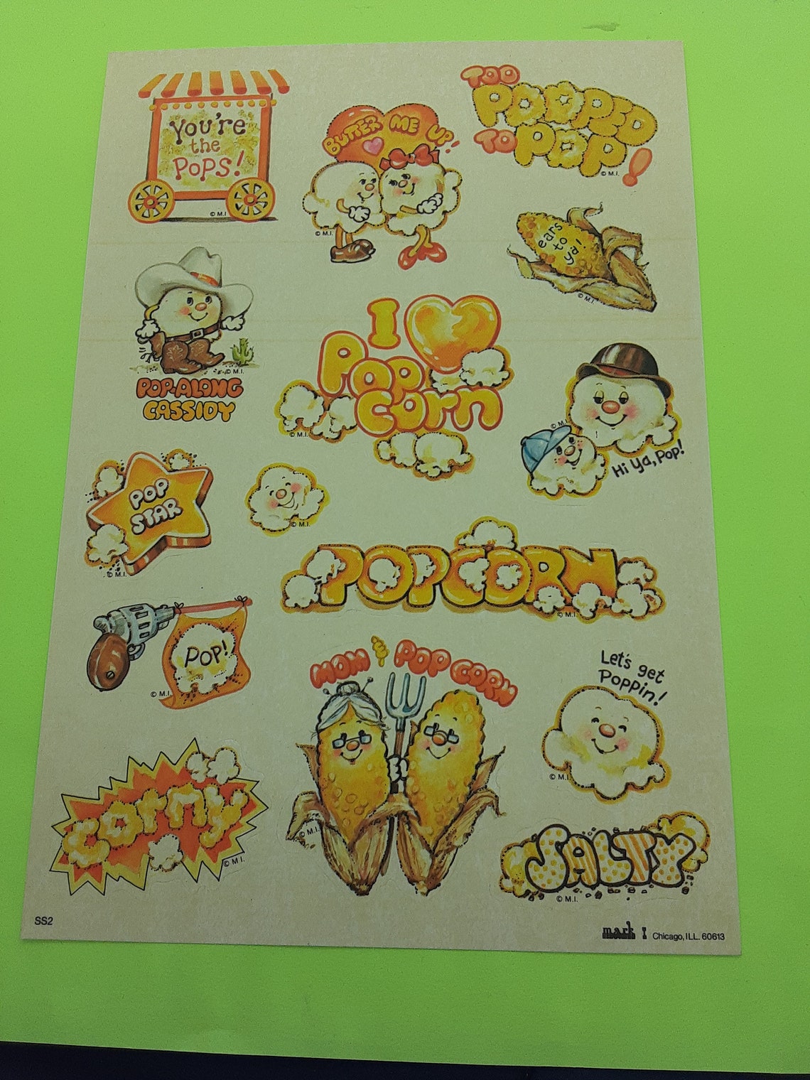 RARE Vintage 80's Celebrity Mark 1 Scratch & Sniff Popcorn Large ...