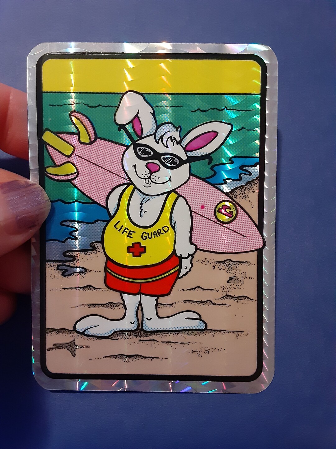 Vintage 80s Prism Lifeguard Bunny Vending Machine Sticker - Etsy