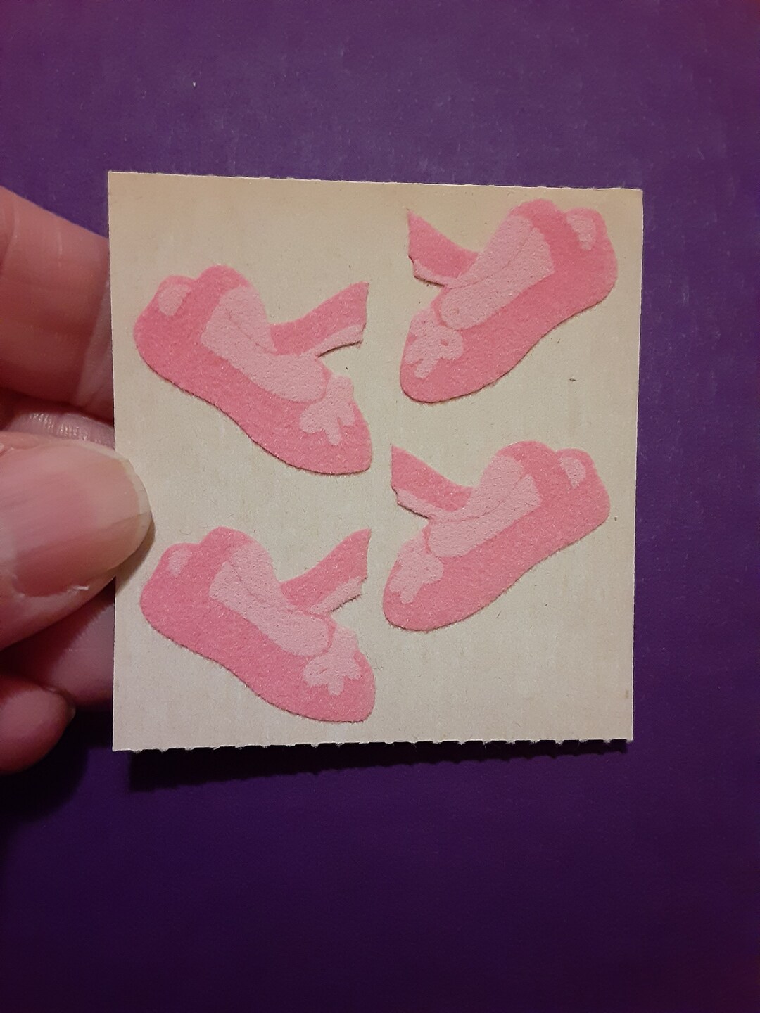 Vintage 80s Sandylion Fuzzy Ballet Slippers Sticker Module Brown ...