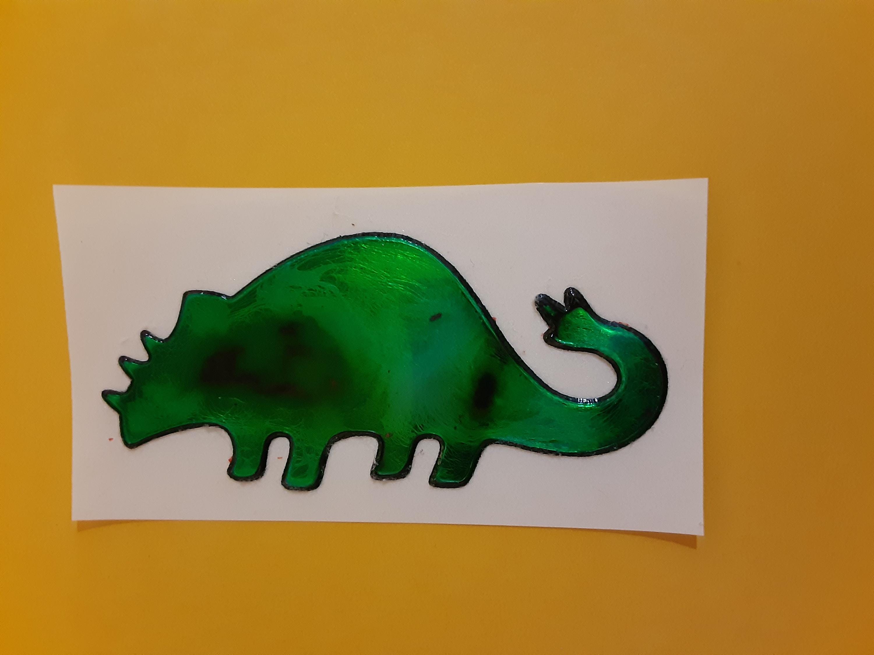 Vintage 80's Mystiks Oilies Liquid Crystal Dinosaur Sticker *restored ...