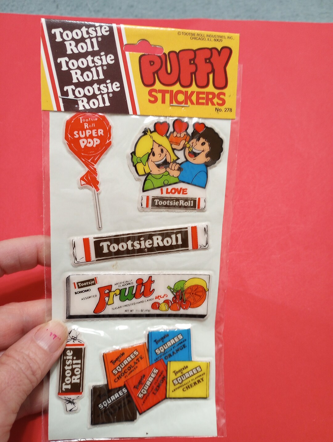 Vintage 80s Puffy Tootsie Roll Candy Sticker Package - Etsy