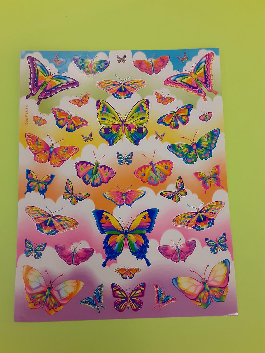 Vintage Lisa Frank Butterflies Sticker Sheet - Etsy