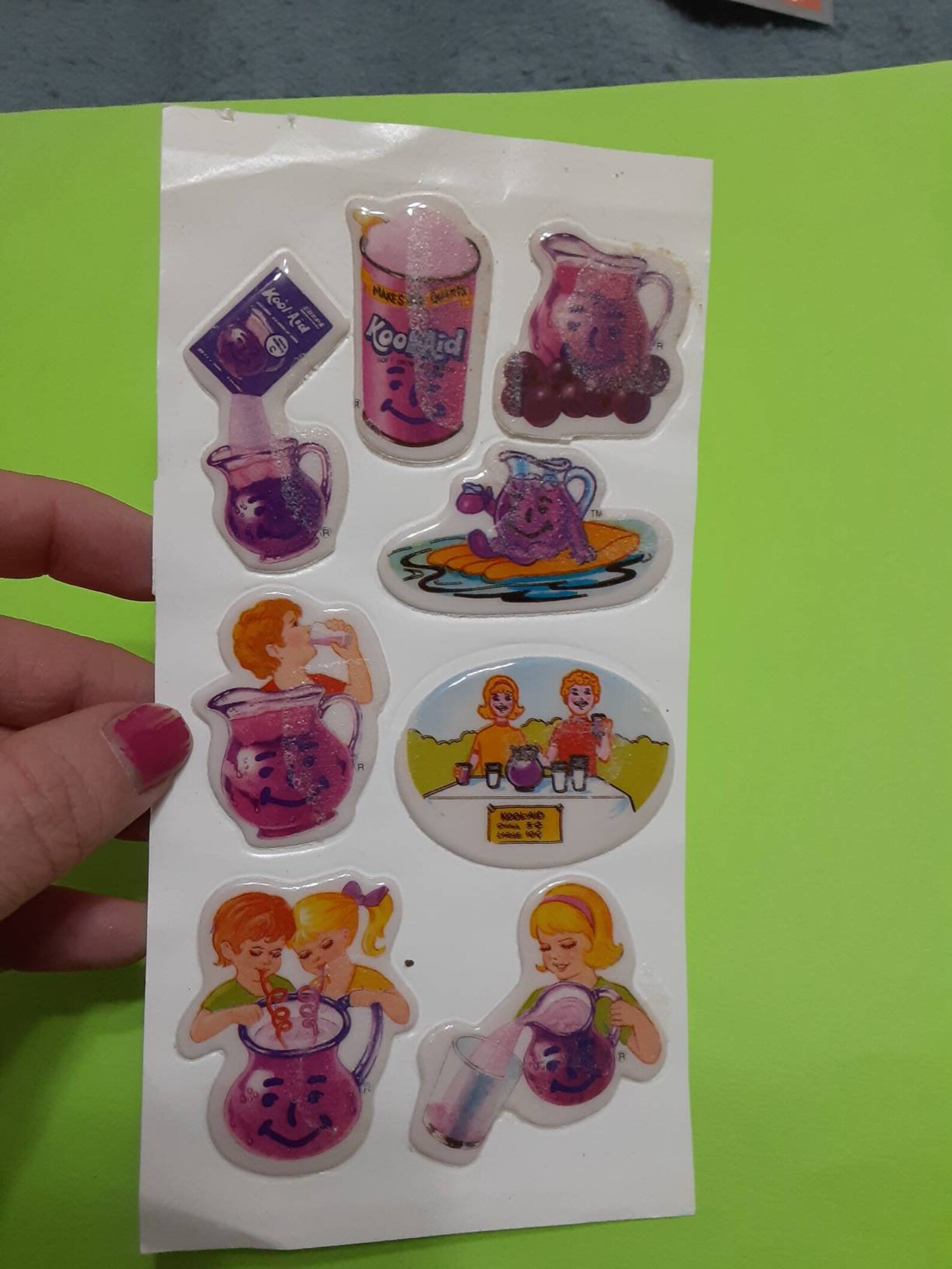RARE Vintage 80's Grape Kool-aid Scratch N Sniff Puffy Sticker Sheet - Etsy