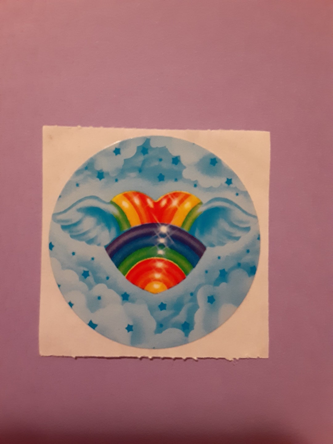 Vintage 80s Lisa Frank Winged Heart Sticker Module - Etsy