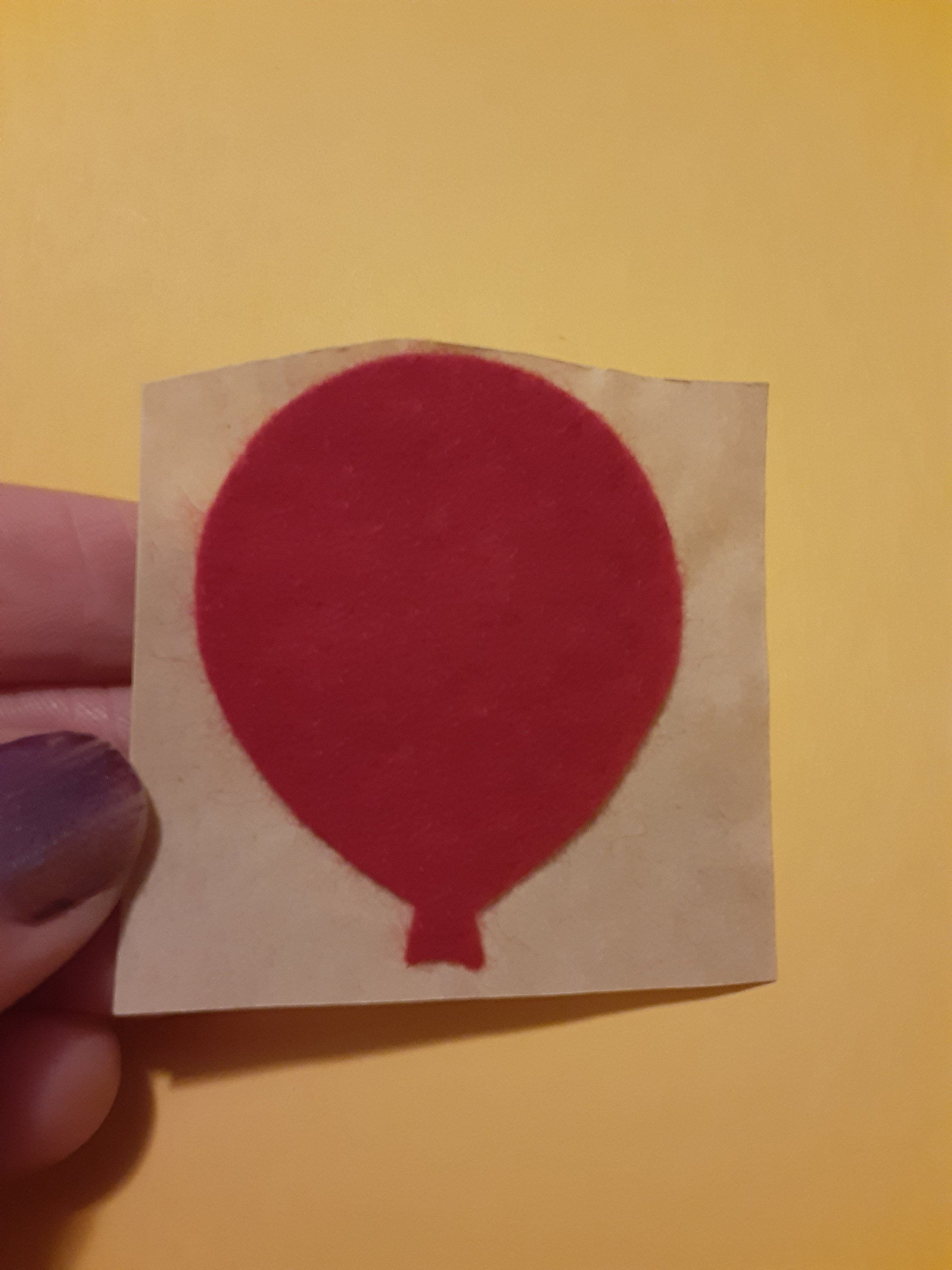 Vintage 80s Felt Red Balloon Sticker Module - Etsy