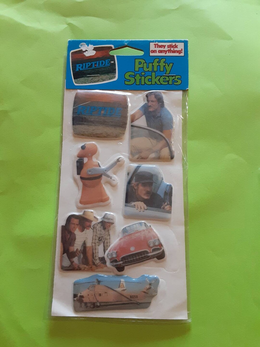 Vintage 80's Riptide Television Show Puffy Stickers Package - Etsy